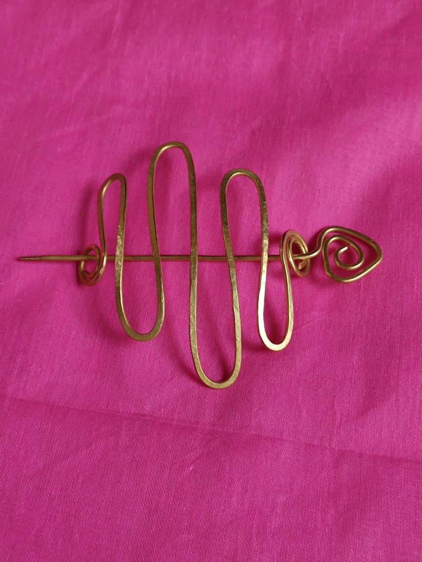 Brass Metal Hairstyle Hair Pin design - Rahulda