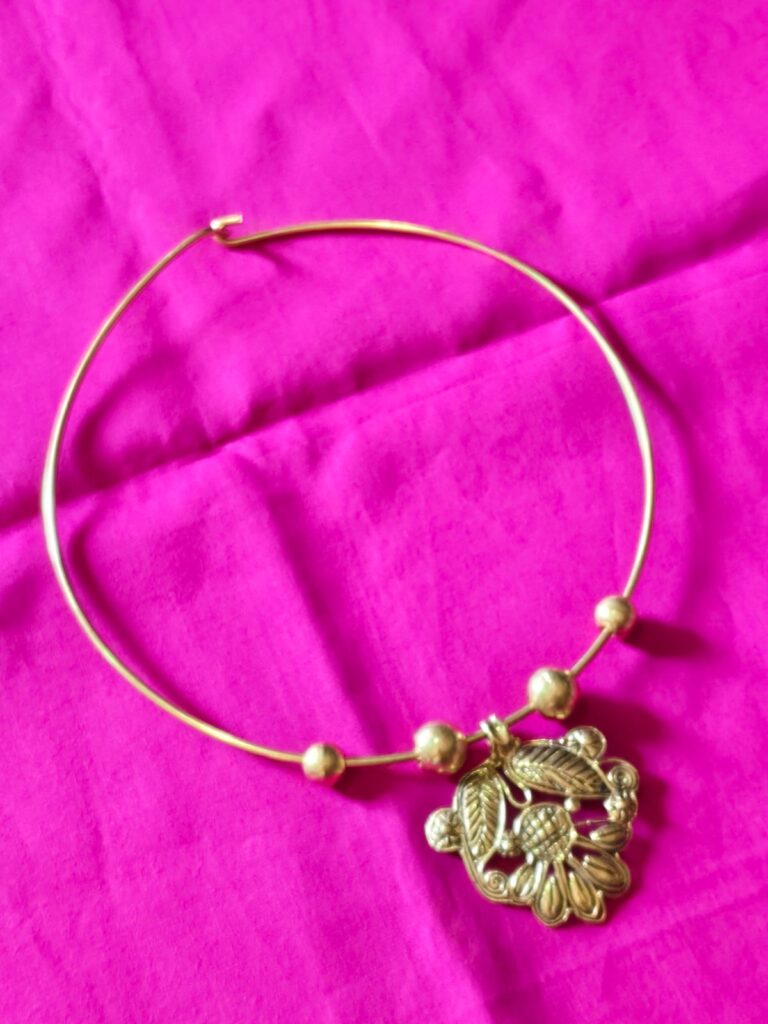 Dokra Hasuli Floral with leaf motif Necklace | Tribal Brass Jewellery ...