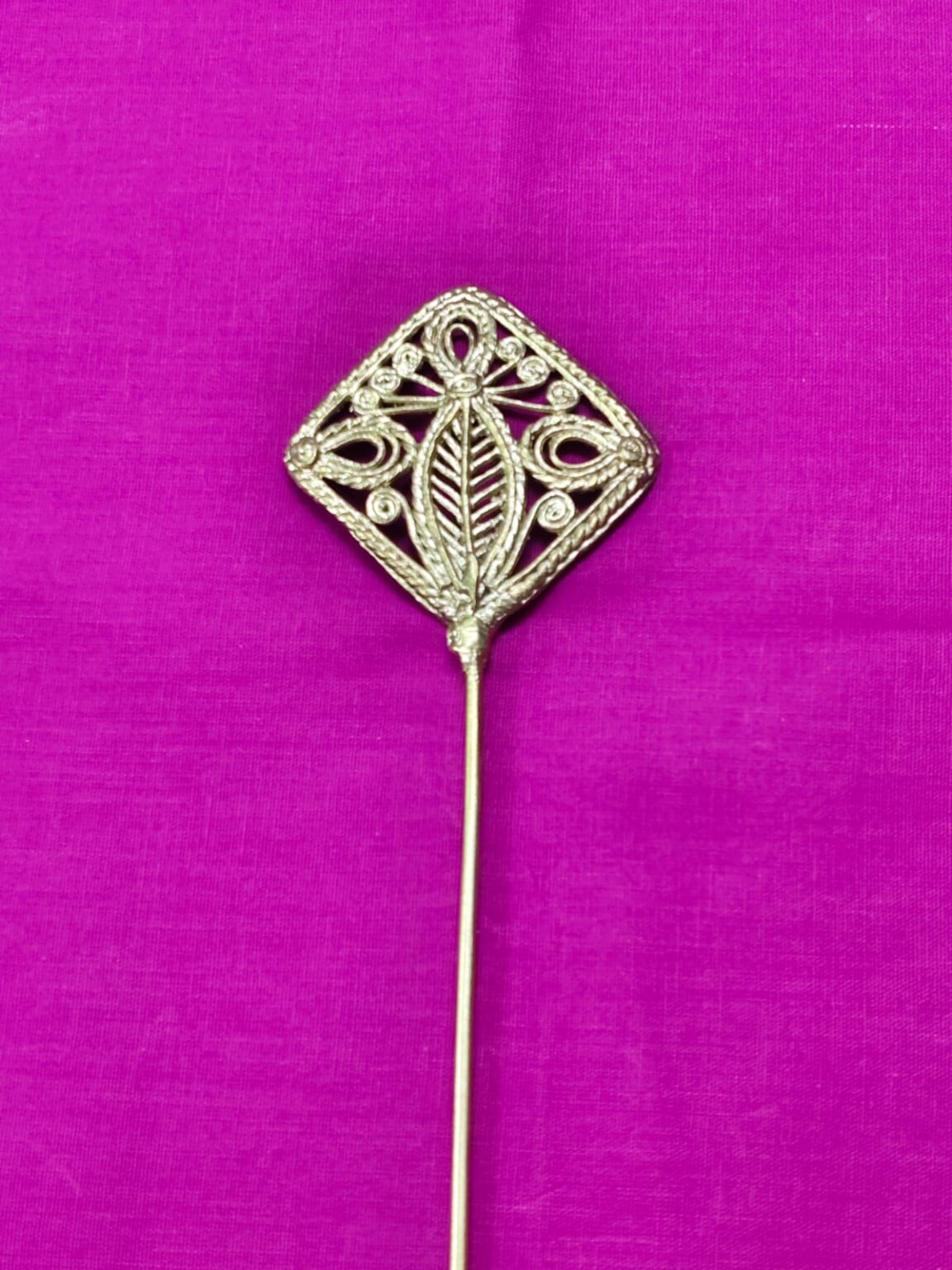 Handcrafted Dokra Brass Hair Pins – Tribal Art Collection - Rahulda