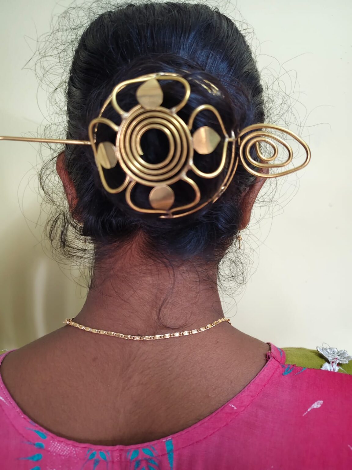 Handcrafted Brass Hair Bun Cage - Rahulda